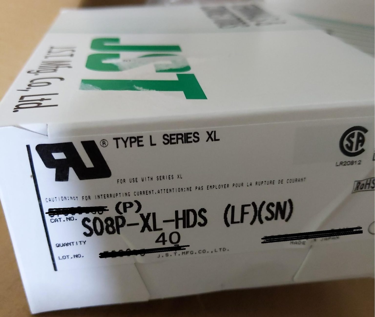 JST S08P-XL-HDS 入荷しました